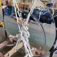 China Impact Resistance Decorative Ford Blue Mirror Glass Toughened Glass For One Way Sliver Mirror Building for sale