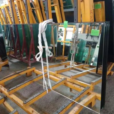 China Professional Building Glass 4mm 5mm 6mm Silver Mirror Glass With U-Notch And Round Holes for sale
