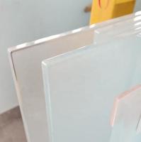 China Glass Partition Decoration Flat/Curved High Transparency Tempered Frosted Glass Panel For Building for sale