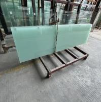 China Glass Partition Decoration Flat/Curved High Transparency Tempered Frosted Glass Panel For Building for sale