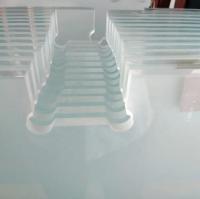 China Custom Cut 8mm 10mm Frosted Opaque Translucent Tempered Glass for sale