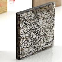 China Tempered Decorative 8mm Fabric Glass Sound Insulation And UV Protection for sale