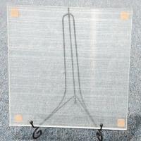 China Custom Made Fabric EVA Laminated Glass Decorative Partition / wardrobe Glass Door for sale