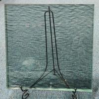 China Custom Made Fabric EVA Laminated Glass Decorative Partition / wardrobe Glass Door for sale