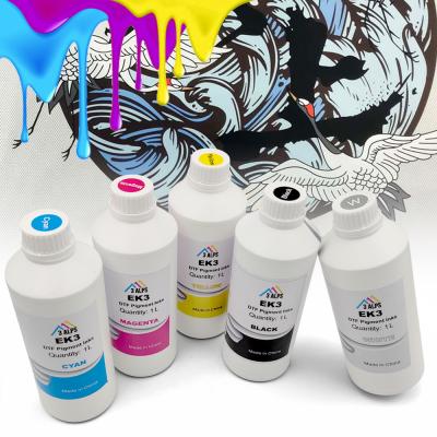 China Water Based DTF CMYKW Pigment Ink Set for Epson L1800 L805 XP15000 I3200 Printers 1000ml for sale