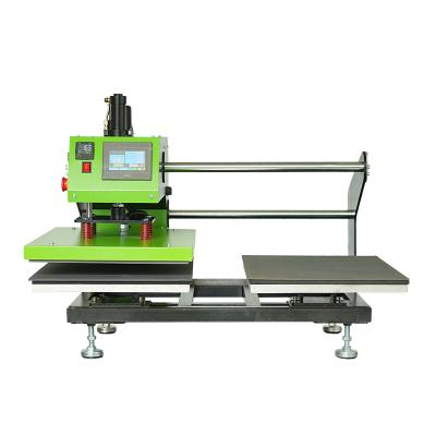 China Pneumatic Heat Press Machine Double Working Tables 38x38cm 40x50cm 40x60cm for sale
