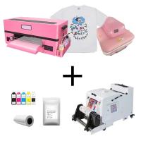 China Full Automatic XP600 DTF Printer A3 33cm Pet Film T Shirt Printing Machine with Oven 220V for sale