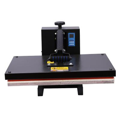 China Automatic Pneumatic Electric Heat Press Machine Double Working Tables 38x38cm 220V for sale