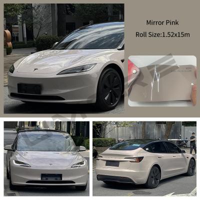 China Mirror Pink TPU Car Wrap Sand Proof Color Change PPF Paint Protection Film for sale