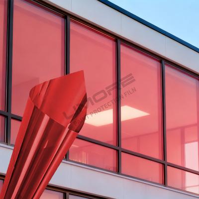 China PET Material Building Decorative Film Red Color Middle Heat Insulation Anti-explosion Window Film for sale
