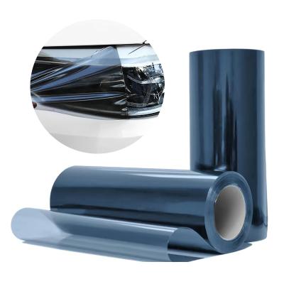 China Medium Black High Hydrophobic TPU Car Films Headlight and Taillight Protection Tint Film Sticker for sale