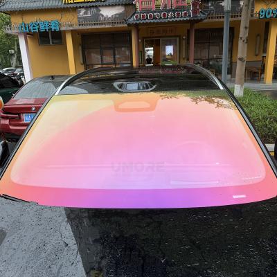 China Premium Red Chameleon Car Windshield Protection Tint Film EPU Explosion Proof Self Healing Car Window Shield Protective Films for sale