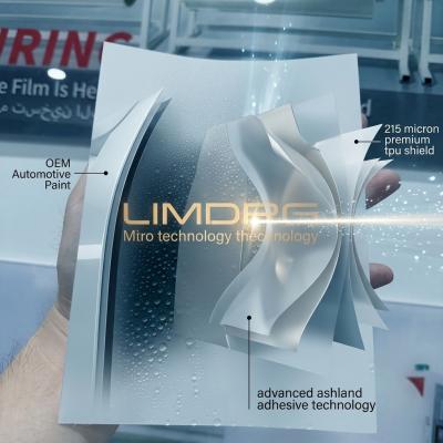 China 8.5Mil 215 Micron TPU Polyurethane PPF Paint Protection Film Ashland Glue for sale