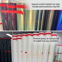 China Car Vinyl Wrap Film Glossy PET Fast Delivery Air Bubble Free Color Changing Protection for sale