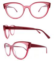 China Elegant Red Cat Eye Glasses Lightweight Comfortable Durable FPDB19560 C1 52-18-140 for sale