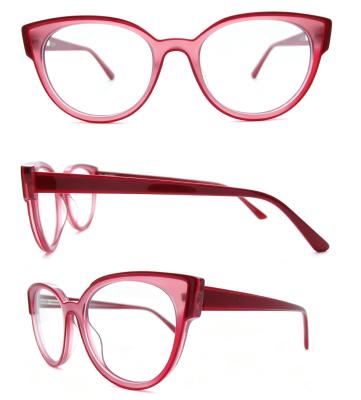 China Elegant Red Cat Eye Glasses Lightweight Comfortable Durable FPDB19560 C1 52-18-140 for sale