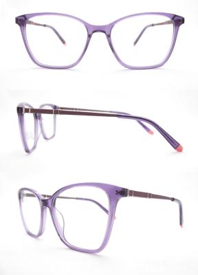 China Elegant Translucent Purple Glasses Modern Stylish Ergonomic Fit FPDB20791 C5 52-16-140 for sale