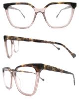 China Elegant Two Tone Oversized Square Glasses Lightweight Acetate Material FPDB21948 C2 53-16-140 for sale