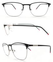 China Professional Black Silver Red Tip Glasses Ergonomic Fit FFDA10147 C2 53-18-145 for sale