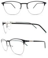 China Modern Black Silver Green Tip Glasses Ergonomic Fit All Day Comfort FFDA10147 C3 53-18-145 for sale