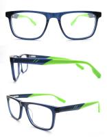 China Blue Green Square Frame Glasses Sporty Style Comfortable Fit FPDB22453 C4 48-17-135 for sale