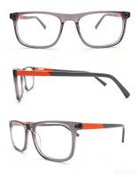 China Grey Orange Square Glasses Fashionable Look Comfortable FPDB22458 C5 48-16-135 for sale