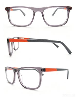 China Grey Orange Square Glasses Fashionable Look Comfortable FPDB22458 C5 48-16-135 for sale