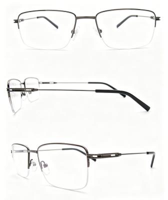 China Sleek Semi Rimless Glasses Minimalist Design Premium Metal FFCA4062 C1 55-18-140 for sale