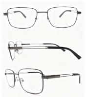 China Modern Full Rim Rectangular Glasses Ergonomic Fit Metal FFDA10306 C1 55-18-140 for sale