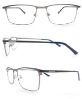 China Contemporary Silver Frame Glasses Blue Temple Accents All Day Comfort FFDA11037 C3 58-18-145 for sale