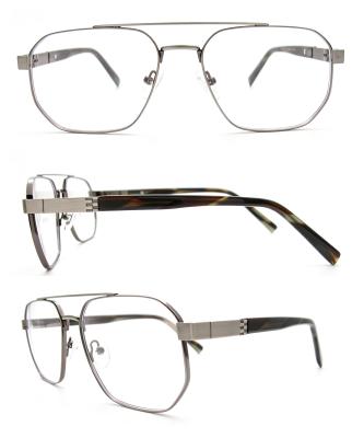 China Retro Double Bridge Glasses Vintage Aviator Style Premium Finish FFDA11064 C4 56-17-142 for sale