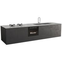China Modern 304 Stainless Steel Kitchen Island with Integrated Stove Sink and MDF Countertop - Custom Sizes Available for sale