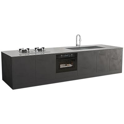 China Modern 304 Stainless Steel Kitchen Island with Integrated Stove Sink and MDF Countertop - Custom Sizes Available for sale