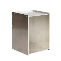 China Modern Square Side Table 420x320x320mm Stainless Steel Bedside Cabinet with Rust-Resistant Design for sale