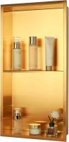 China 24x12 Inch Gold Stainless Steel Recessed Shower Niche with LED Lighting - Two-Layer Bathroom Storage for sale