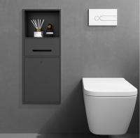 China Modern Stainless Steel Wall Mounted Shower Niche with Gold Finish - 304 Grade Steel Flush-Mounted Bathroom Organizer for sale