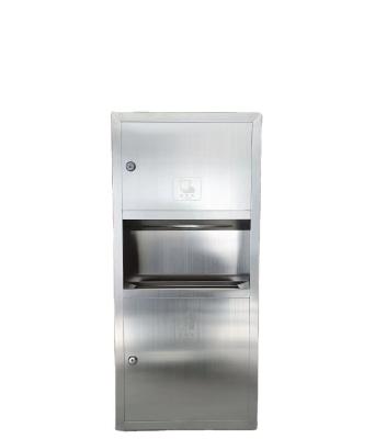 China 900x280mm Brushed Stainless Steel Recessed Trash and Towel Dispenser - Customizable Bathroom Wall Niche for sale