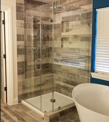 China Corrosion Resistant Frameless Square Shower Enclosure with 8-10mm Tempered Glass for Modern Bathrooms for sale