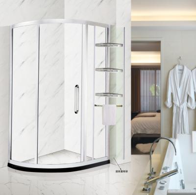 China Modern Rectangular Shower Enclosure with Aluminum Frame and Pivoted Hinges - 80x120cm Standard Size for Bathroom Installation for sale