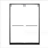 China 36x36x80 Inch Stainless Steel Shower Cabin with Sliding Glass Door - Wall Mounted Black Corrosion Resistant Enclosure for sale