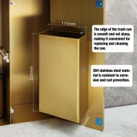 China 304 Stainless Steel Concealed Bathroom Trash Can with Tissue Box 718x298x140mm Surface Mounted for sale