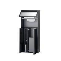 China Customizable 304 Stainless Steel Shower Niche with Concealed Trash Can and Tissue Box 716x298x140mm for sale