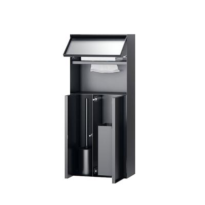 China Customizable 304 Stainless Steel Shower Niche with Concealed Trash Can and Tissue Box 716x298x140mm for sale