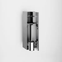 China 304 Stainless Steel Embedded Toilet Brush with Tissue Box Niche Shelf 600mm Full Welding Seamless for sale