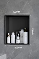 China Modern Open Grid Niche Bathroom Storage Cabinet 600mm Nano Anti-Fingerprint Seamless Weld Customizable for sale