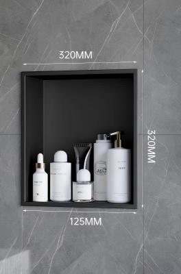 China Modern Open Grid Niche Bathroom Storage Cabinet 600mm Nano Anti-Fingerprint Seamless Weld Customizable for sale
