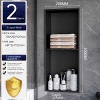 China Modern Open Grid Niche Bathroom Storage Cabinet 600mm Nano Anti-Fingerprint Seamless Weld Customizable for sale