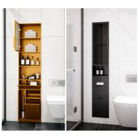 China Customizable 304 Stainless Steel Shower Niche with Integrated LED Lighting 12V Low Voltage for sale