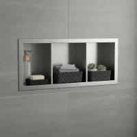 China 304 Stainless Steel Bathroom Niche Recessed Shelf 16x20 Inch Matte Finish Rust Proof Storage for sale