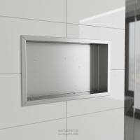 China 304 Stainless Steel Shower Niche 16x12 Inch Wall Mounted Rust Proof Bathroom Storage Shelf for sale